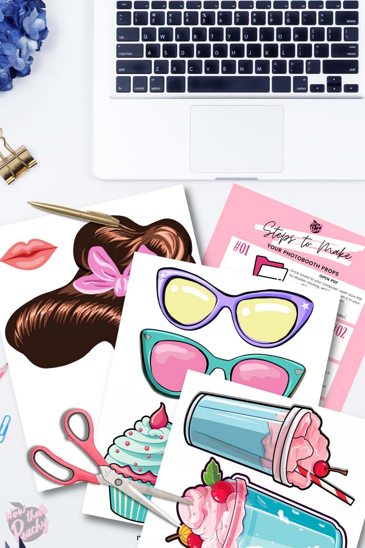 1950s Diner Photo booth PRINTABLES Party Props Sock Hop themed DIY ...
