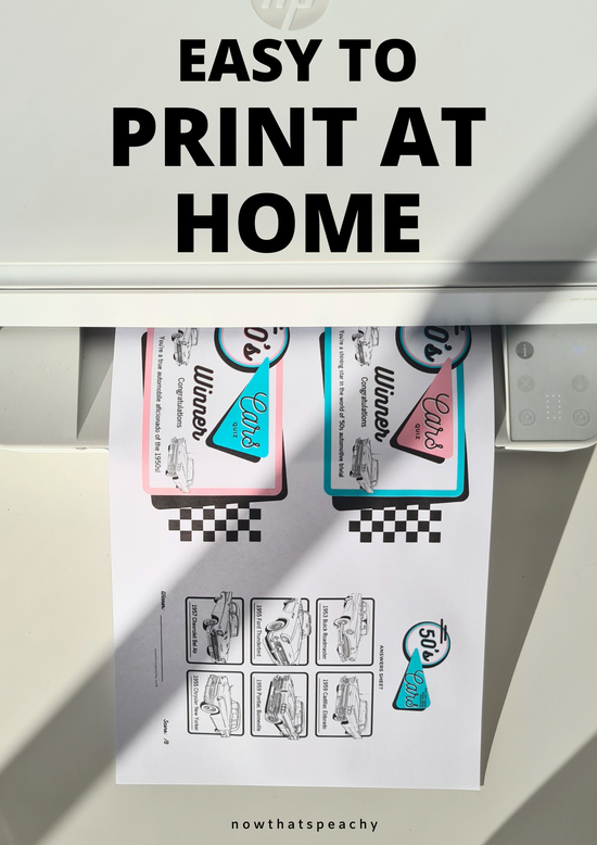 Guess the 1950s Diner Shop Game Party PRINTABLE, Test Your Knowledge ...