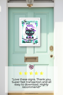 Pastel Goth Witch Cat Blank Halloween Illustration Invite Template DIY ...
