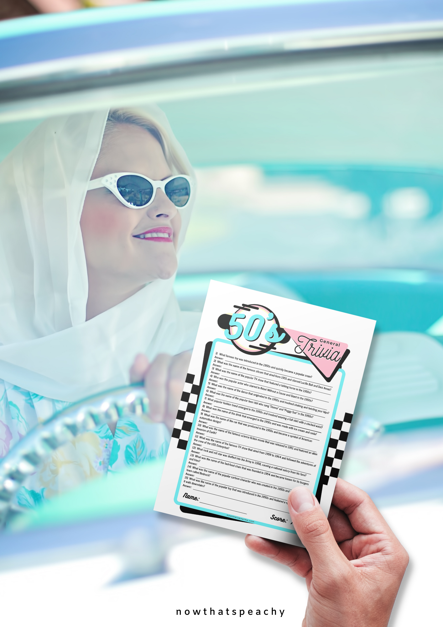 Printable 1950s Trivia Quiz Game - Nostalgic Fun for Themed Parties ...