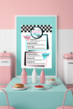 Custom DINER 50's Food Menu Party PRINTABLE, Rock'n'roll Soda Pop Retr ...