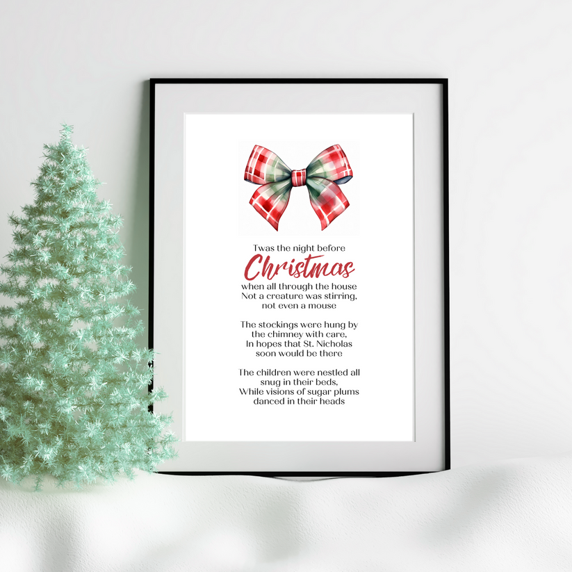 Twas the Night Before Christmas Printable Poster Decor Instant Download ...