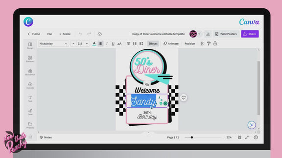 Custom DINER 50's Welcome Sign Party PRINTABLE, Rock'n'roll Soda Pop R ...