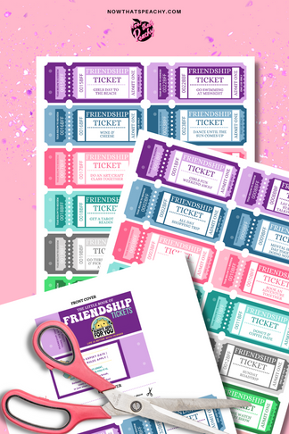 FRIENDSHIP TICKET Voucher Book Printable Download Anti Valentines Day ...