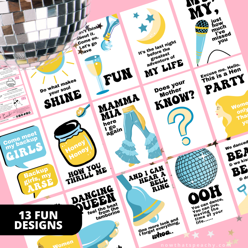 Mamma Mia Theme Poster PRINTABLES Party Props Movie sign Decorations ...