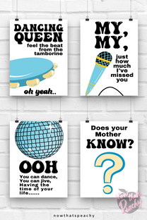 Mamma Mia Theme Poster PRINTABLES Party Props Movie sign Decorations ...