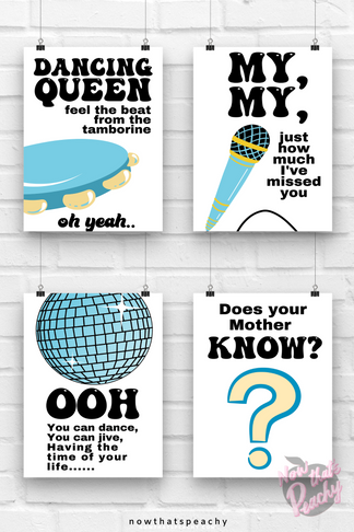 Mamma Mia Theme Poster PRINTABLES Party Props Movie sign Decorations ...