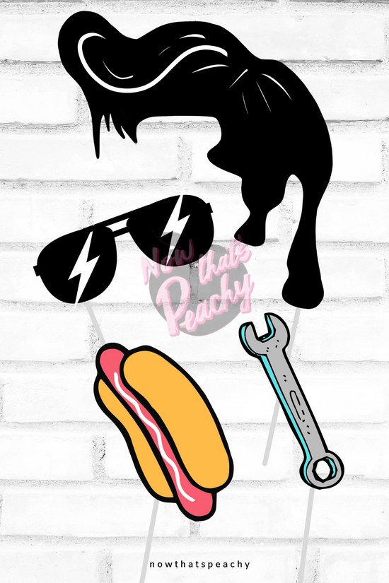Greaser 1950s Themed Photobooth PROPS PRINTABLE Grease Party Photo boo ...