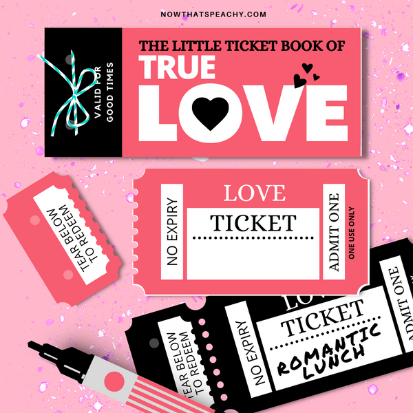For Them LOVE blank TICKET Voucher Book, I love you Printable Digital ...