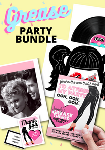 Mega GREASE Party Printable Bundle Pack - Instant Download – Now That's Peachy