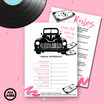 Grease Themed Guessing game PRINTABLE. Instant Download, Birthday Part ...