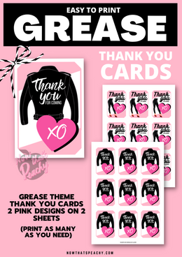 Mega GREASE Party Printable Bundle Pack - Instant Download – Now That's ...