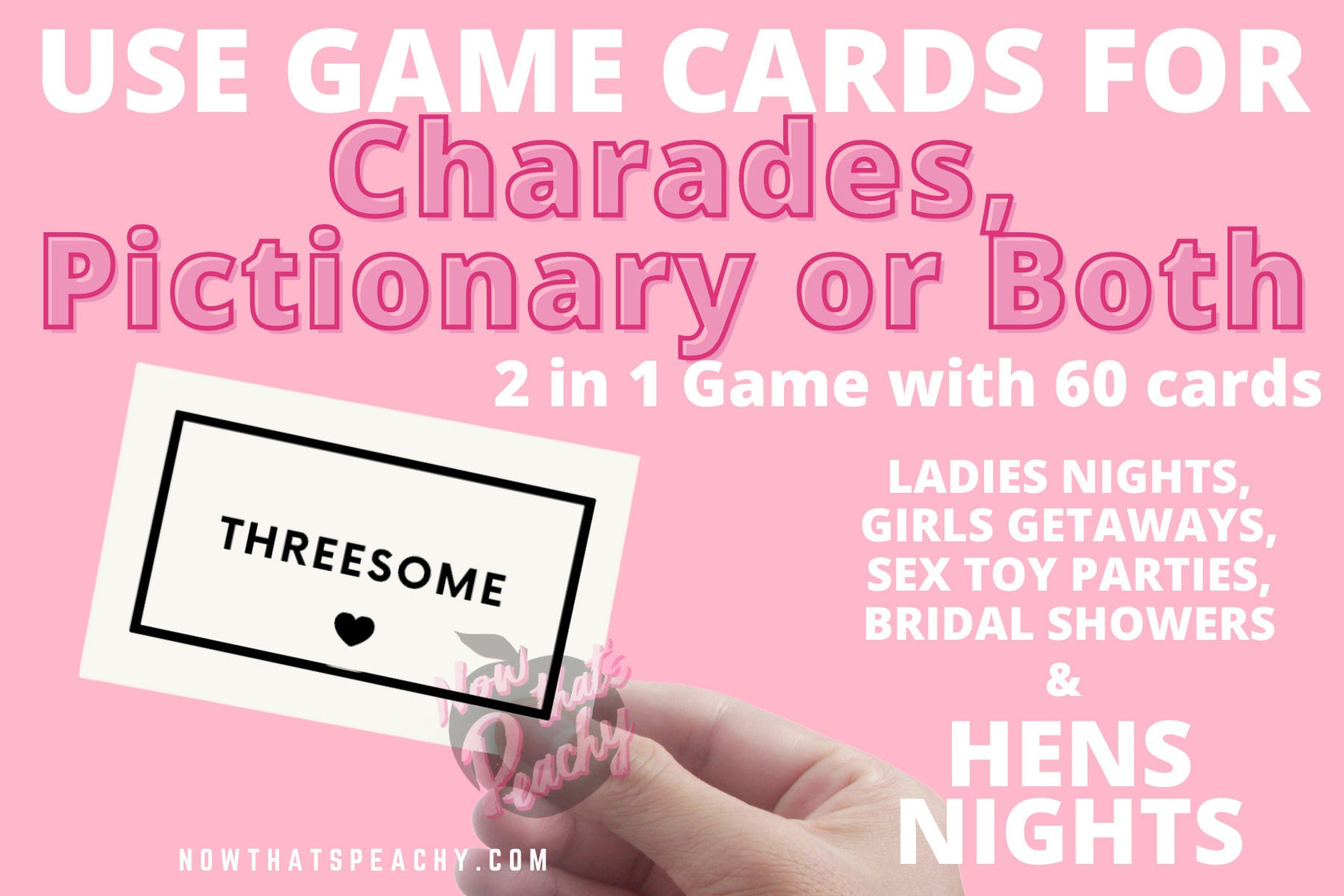 18+ CHARADES & PICTIONARY Game, Ladies Night Printable Instant Downloa ...