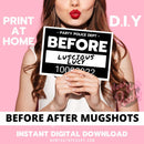 MUGSHOT Before During After Photo booth PRINTABLES police crime lineup ...