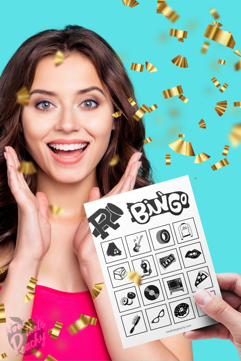 Grease Themed BINGO game PRINTABLE. Party Instant Download, Birthday Fifties 1950s – Now That's ...